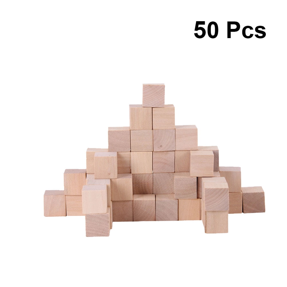 HEMOTON 50Pcs Building Cubes Khaki Square for Diy Projects and ...
