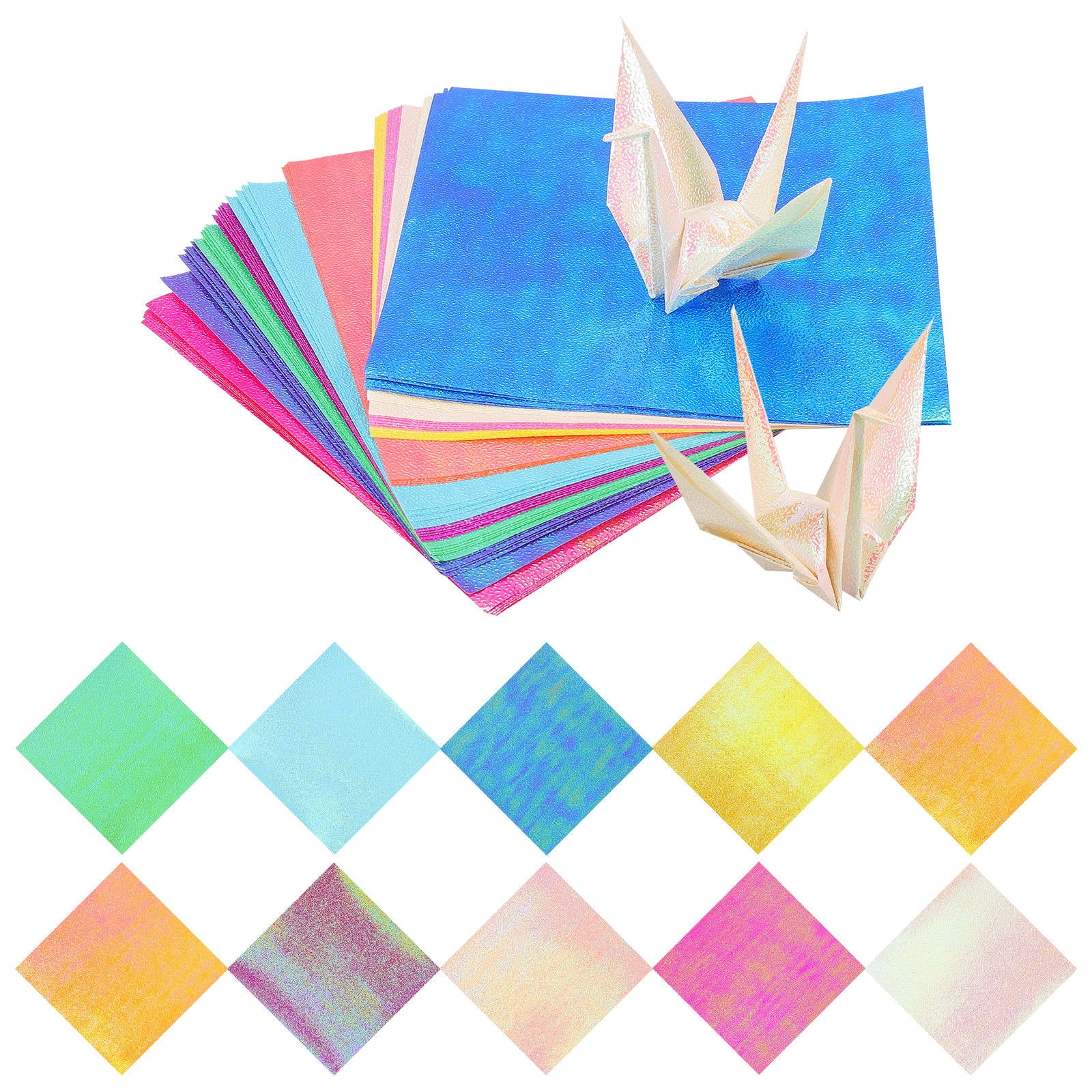 HEMOTON 50Pcs Origami Paper Assorted Color Diy Crafting For Art Lovers ...