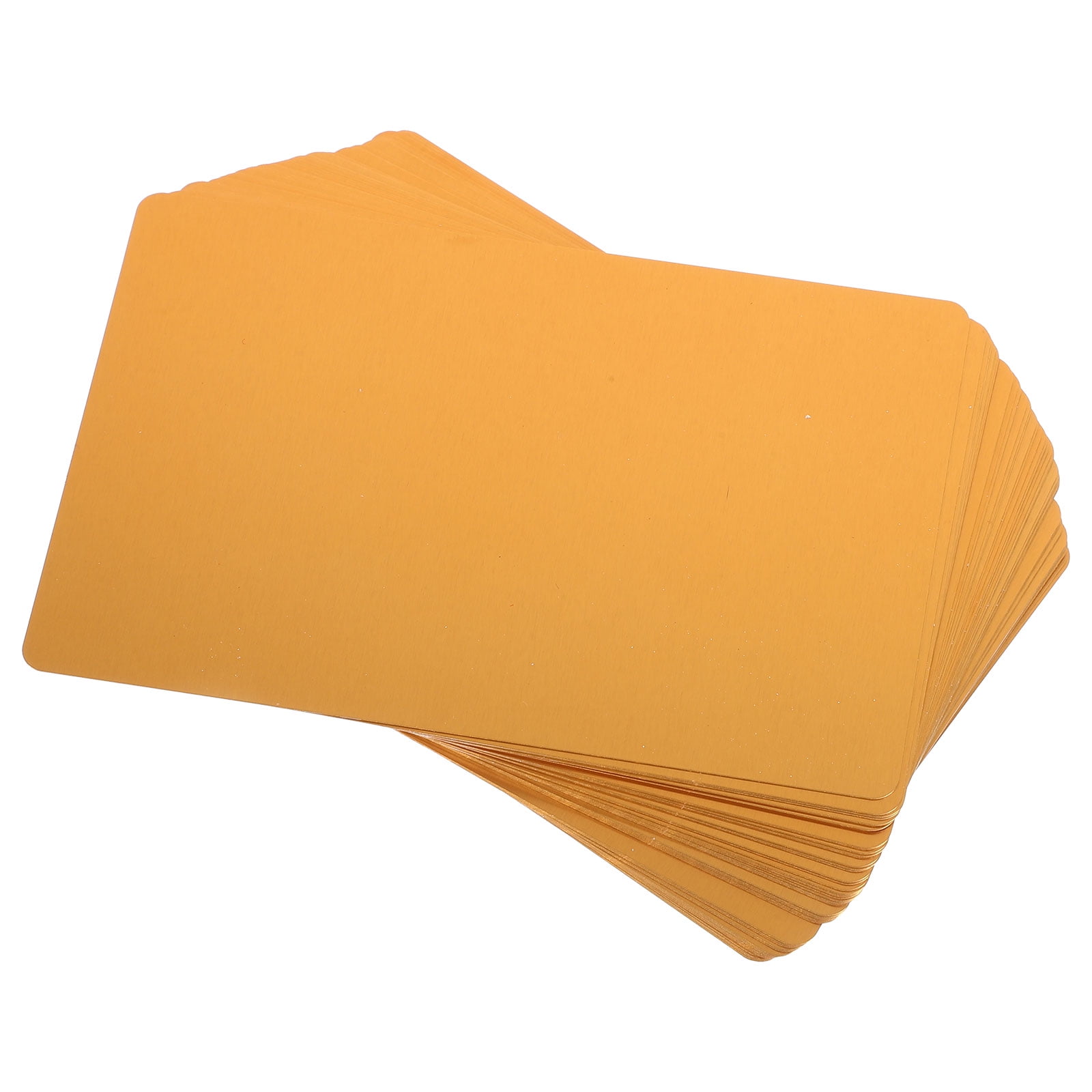 HEMOTON 50pcs Engraved Business Cards Metal Name Cards Blank Metal ...