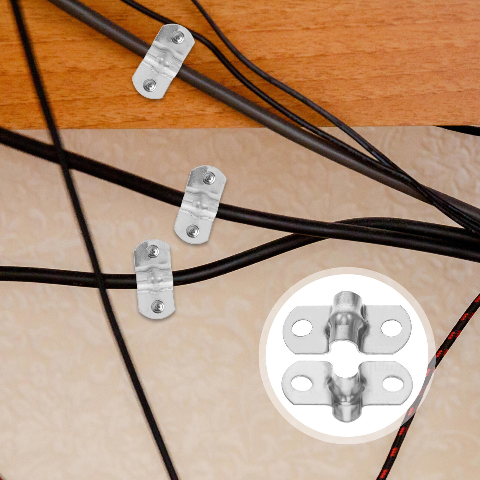 HEMOTON 50pcs M5 Stainless Steel U Type Bracket Pipe Clamps Multi ...