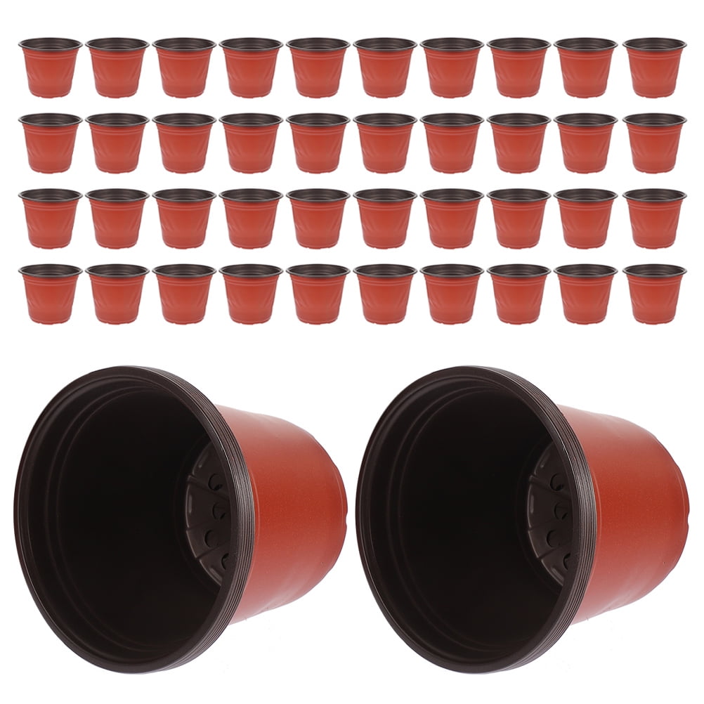 HEMOTON 50pcs Multi-functional Plant Nursery Pot Plastic Gardening ...