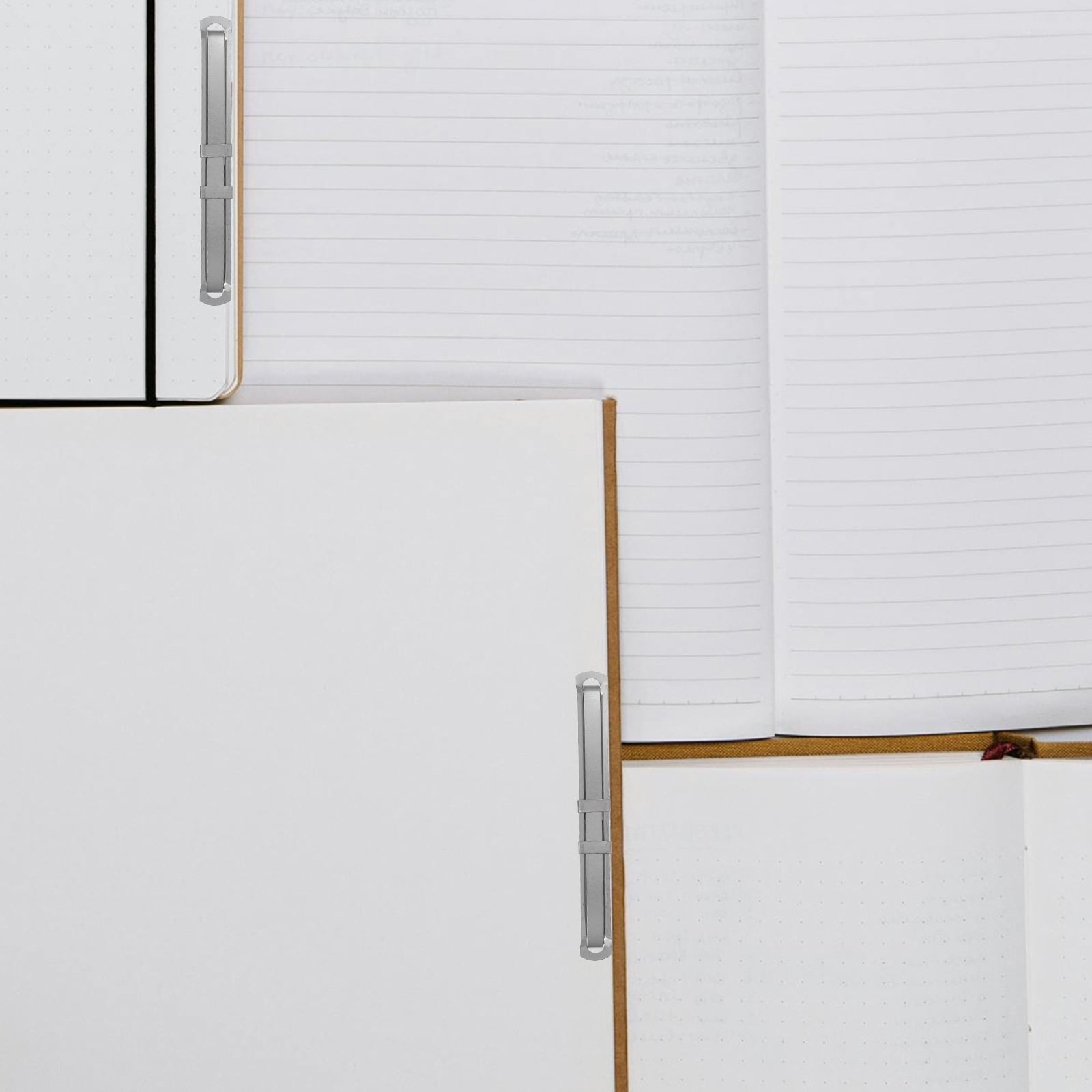 HEMOTON 50pcs Office Folder Metal Clip Metal Prong Paper Fastener ...