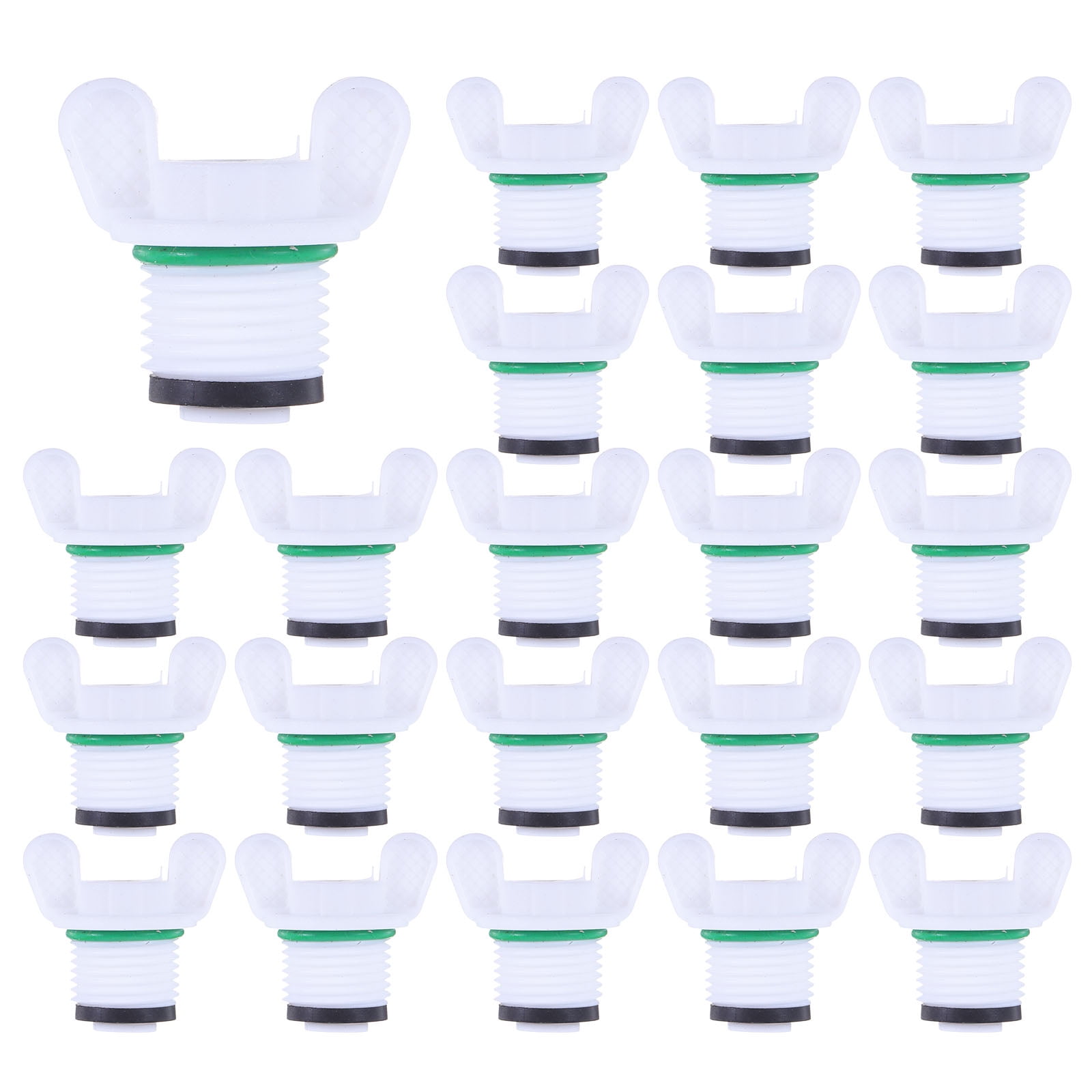 HEMOTON 50pcs Plastic Threaded Hose Plugs Multi-Use Tubing Stoppers ...