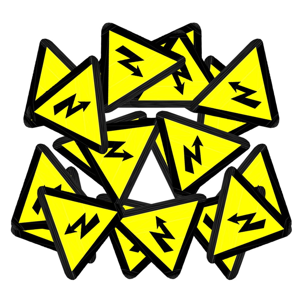 HEMOTON 50pcs Sign Sticker Electrical Warning Sign High Voltage Warning ...