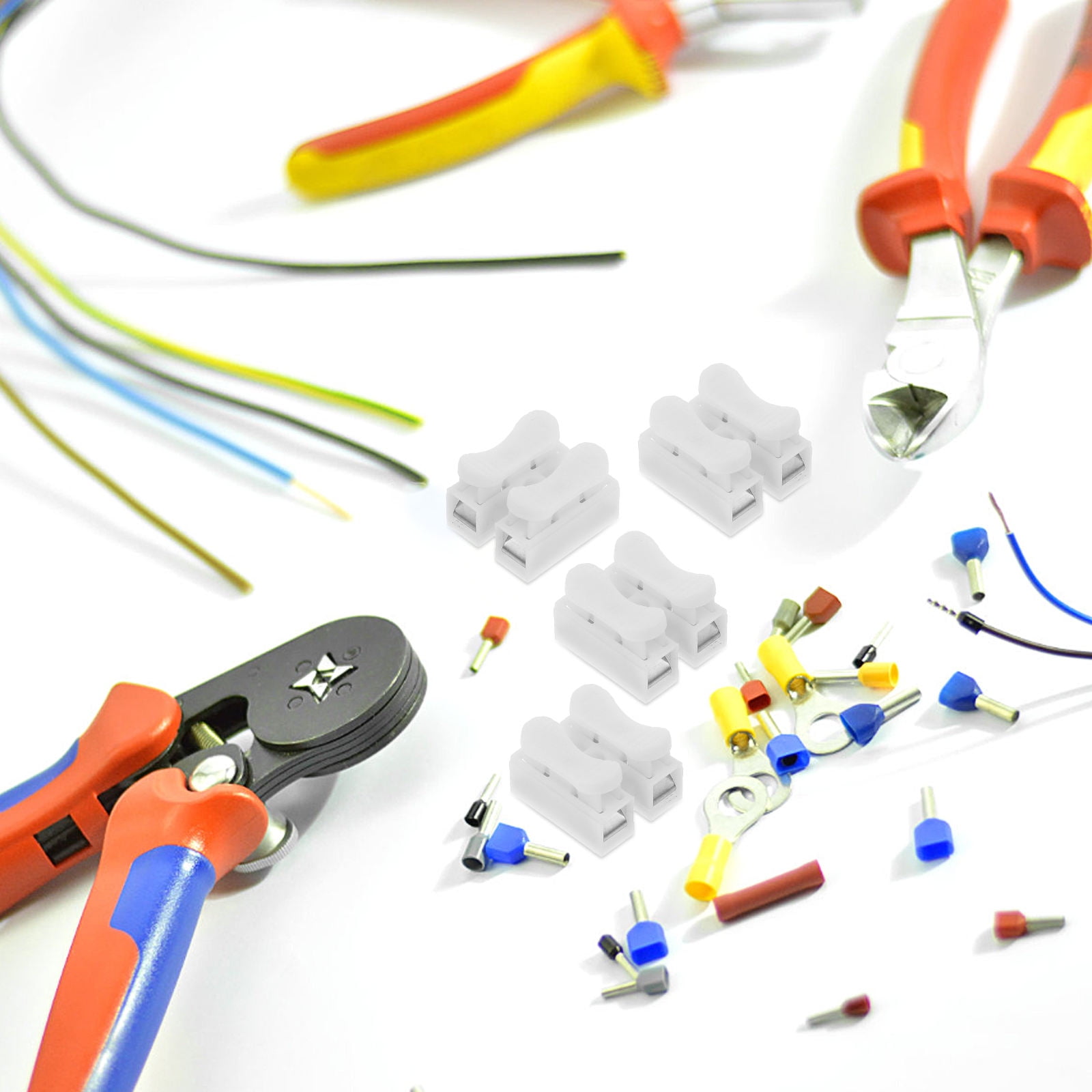 HEMOTON 55pcs Push Quick Wire Cable Connectors Clamp Terminal Cable ...