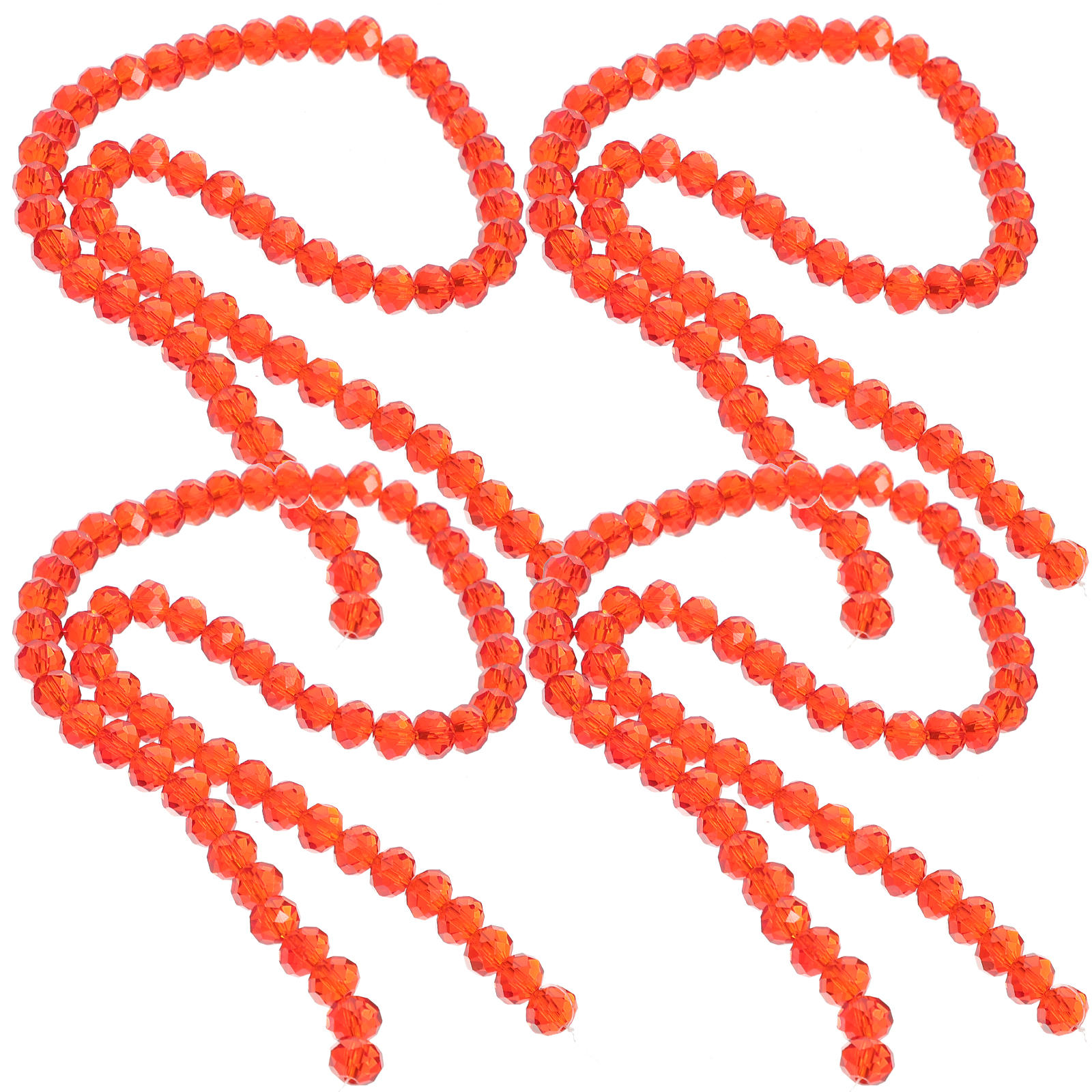 HEMOTON 560 Pieces Red Round Glass Beads for Necklace Making and Craft ...