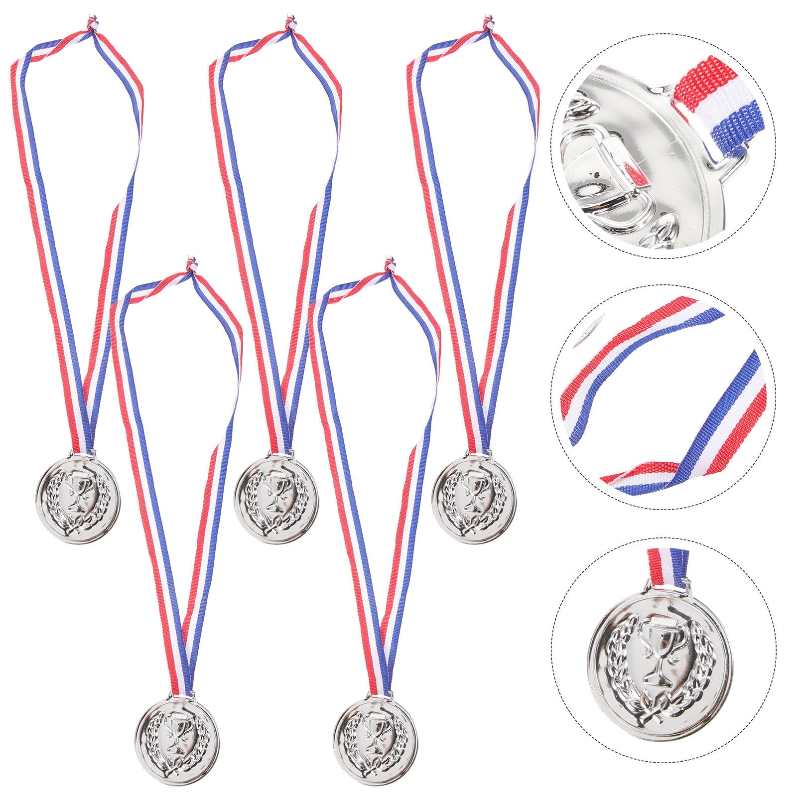 HEMOTON 5Pcs Kids Medal with Lanyard Award Medals Sports Match Medals ...