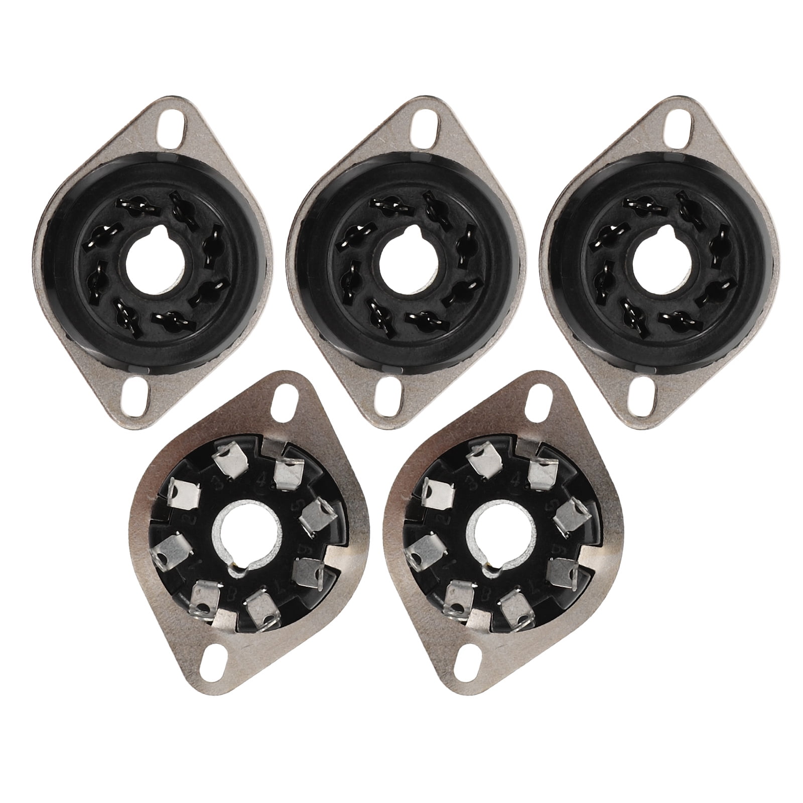 HEMOTON 5pcs Tube Socket Base 8pin Bakelite Tube Socket Bases Bakelite ...