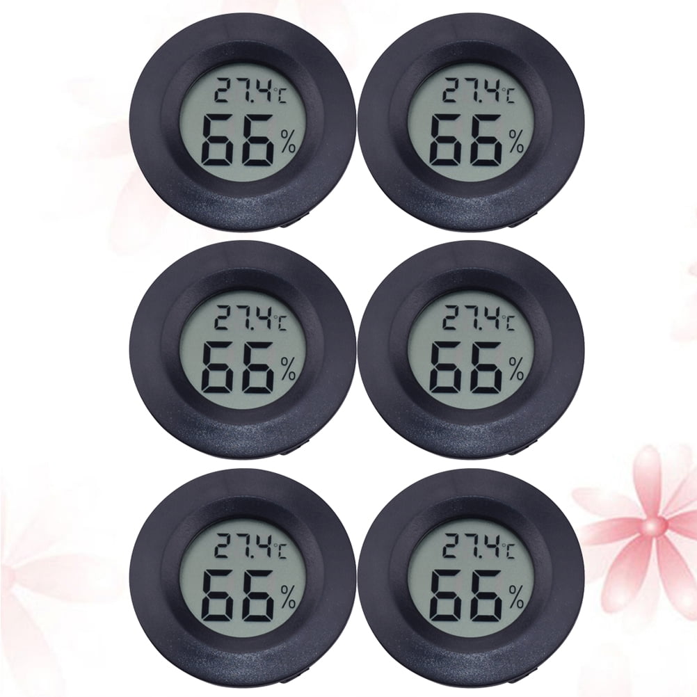 SOPOTUTU 6Set Round Hygrometer for Indoor Plants and Reptile Pet Boxes ...