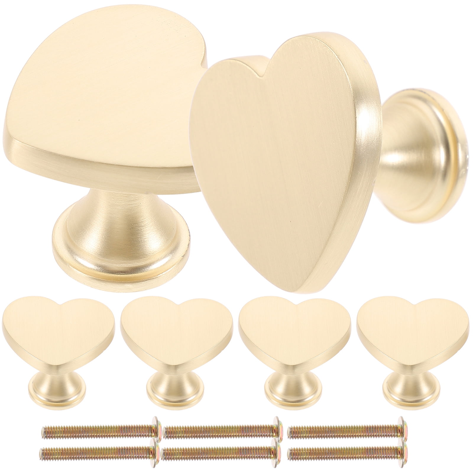 HEMOTON 6 Pcs Heart Handle Cabinet Door Handles Interior Pull Kitchen ...