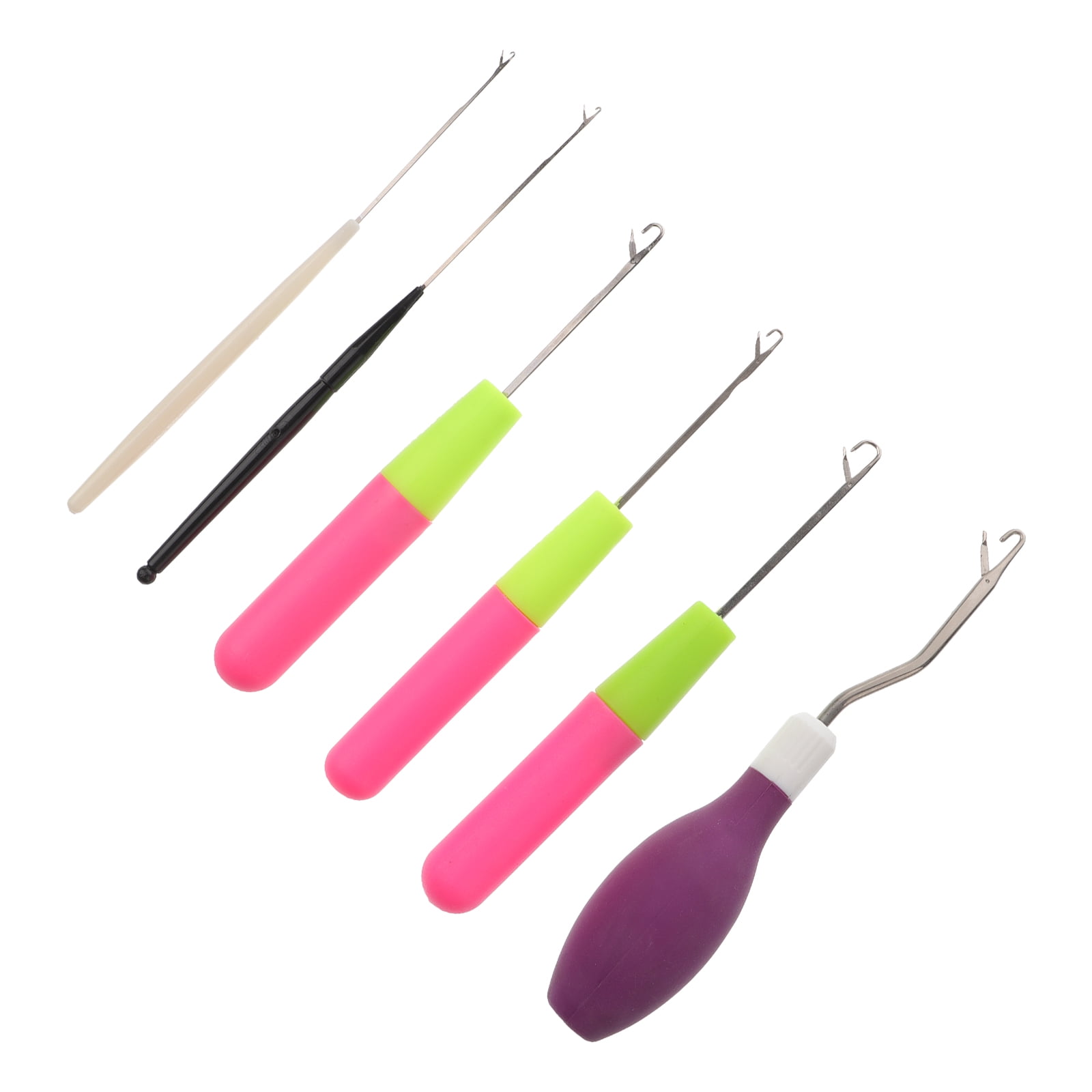 HEMOTON 6 Pcs Metal Crochet Hook Salon Dreadlock Tool Scalp Grip Braids ...