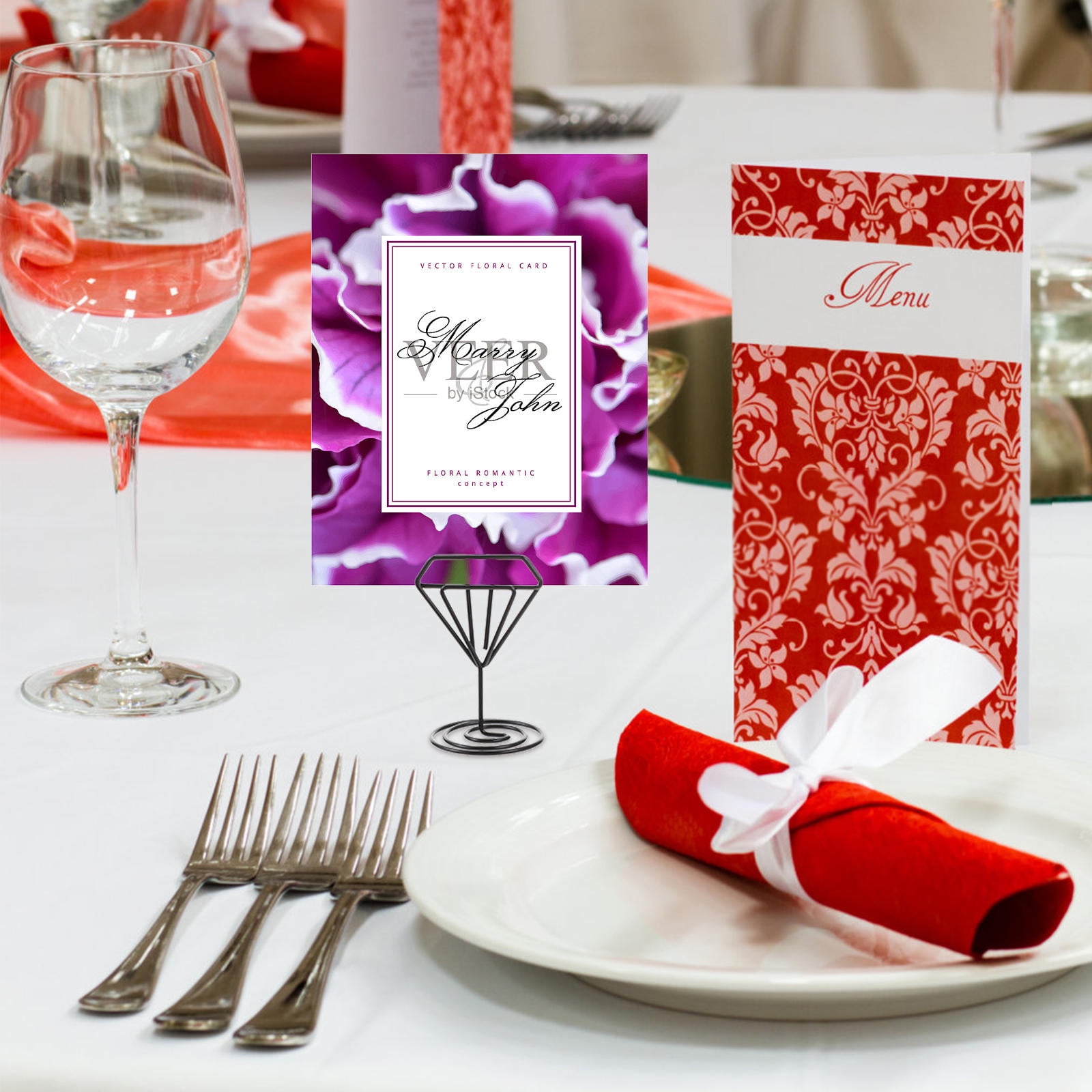 HEMOTON 6 Pcs Note Folder Table Card Holder Stand Boxes for Reception ...