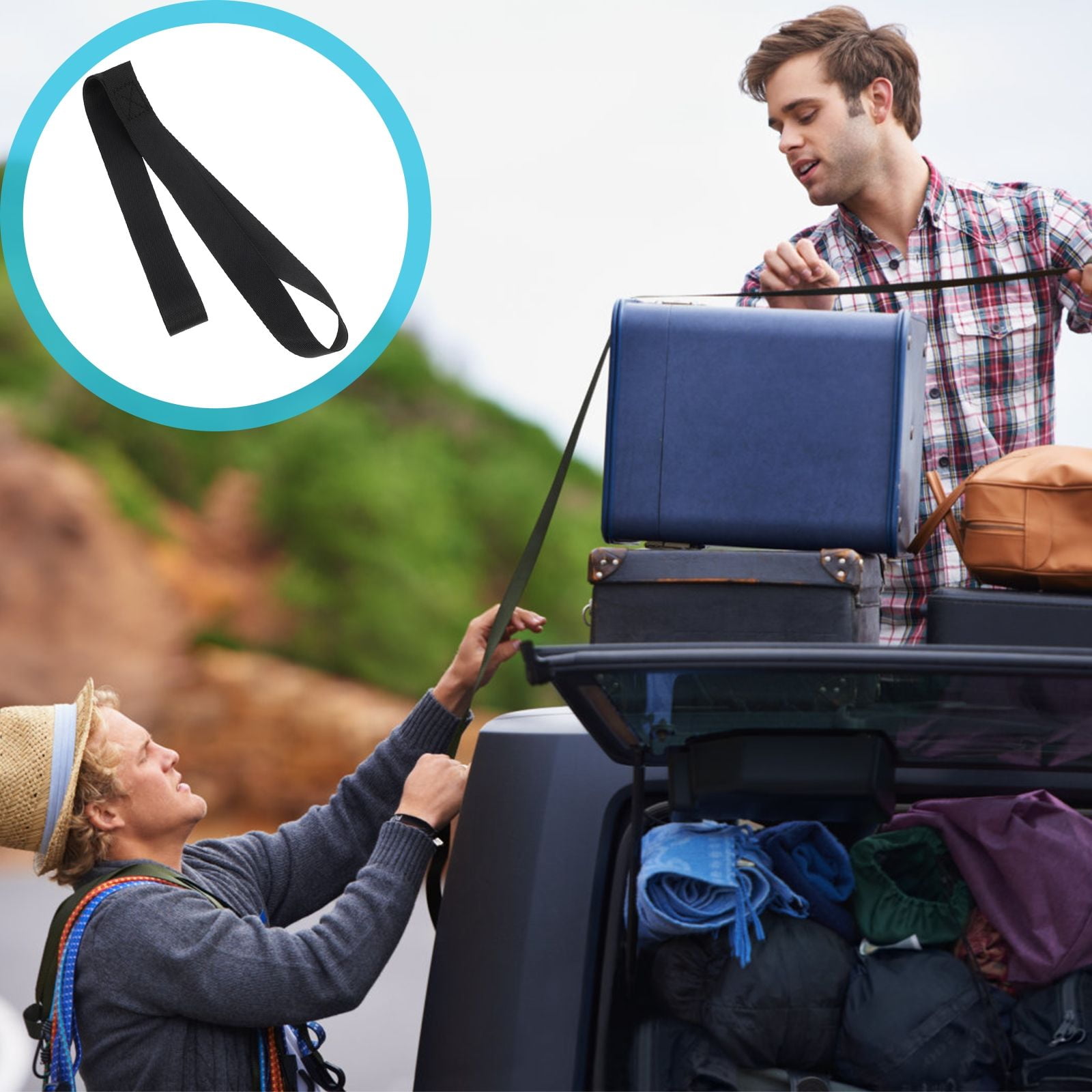 HEMOTON 6 Pcs Securing Motorcycle Soft Luggage Strap Removable Tie ...