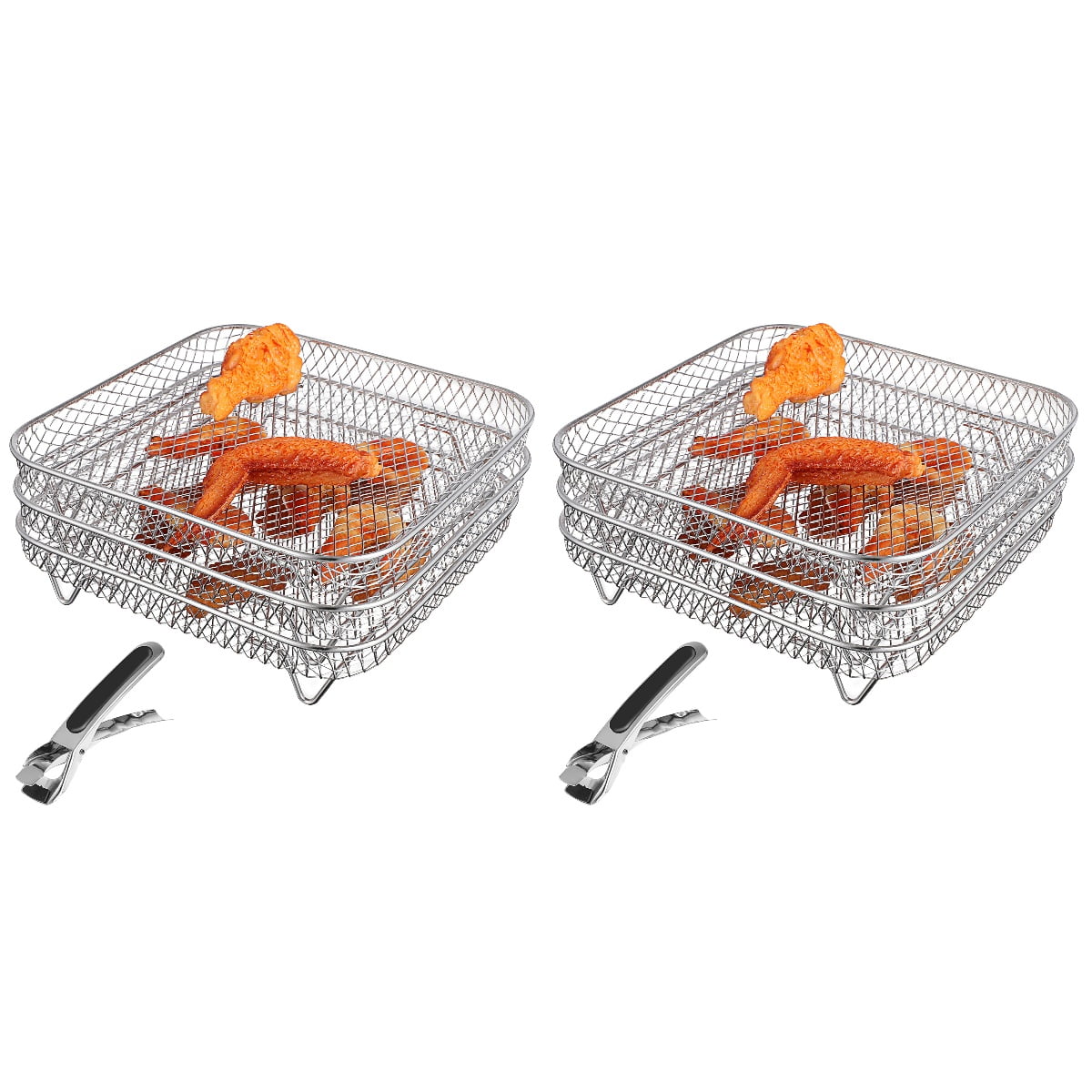 SOPOTUTU Stainless Steel Air Fryer Racks 6Pcs Multi-Color for Home ...