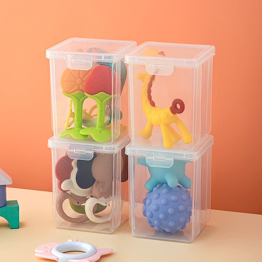 HEMOTON 6 Pcs Storage Box Small Clear Organizing Bins with Lids Travel ...