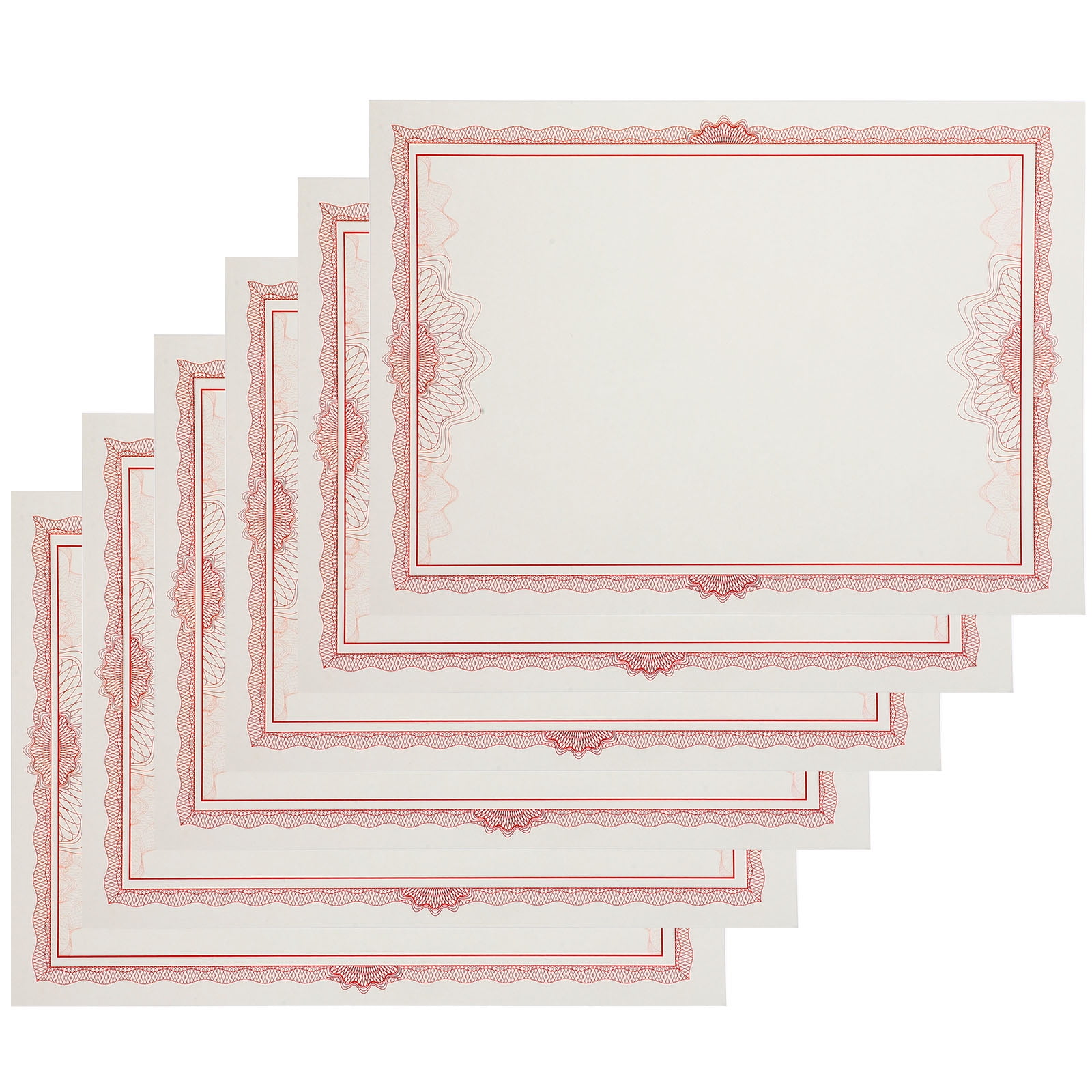 HEMOTON 6 Sheets Blank Certificate Papers Award Diploma Student Pink ...