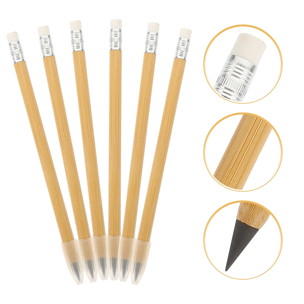 HEMOTON 6Pcs Erasable Novel Pencils Everlasting Pencil Student Inkless ...