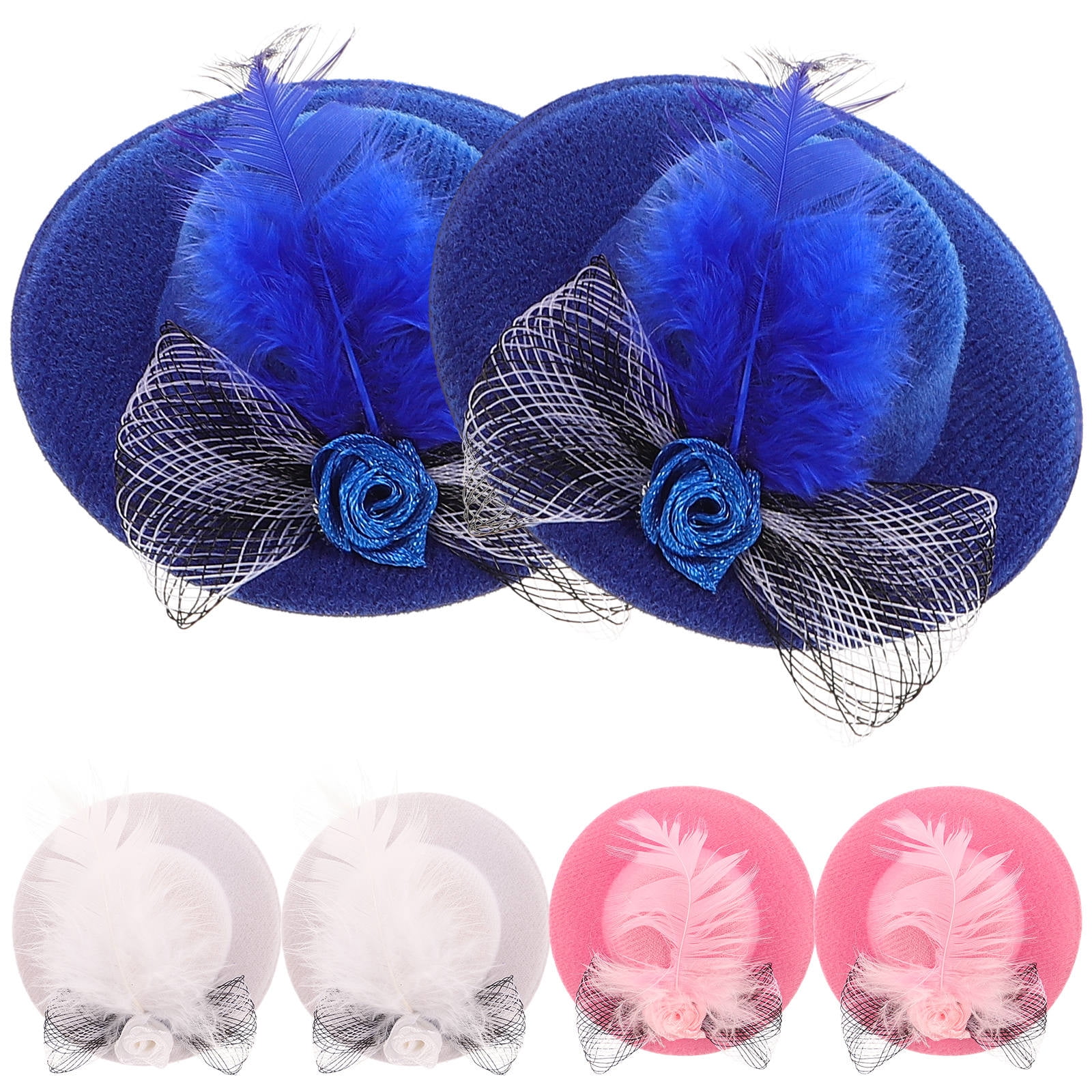 HEMOTON 6Pcs Mini Chicken Hats for Hens Assorted Color Pet Photo Prop ...