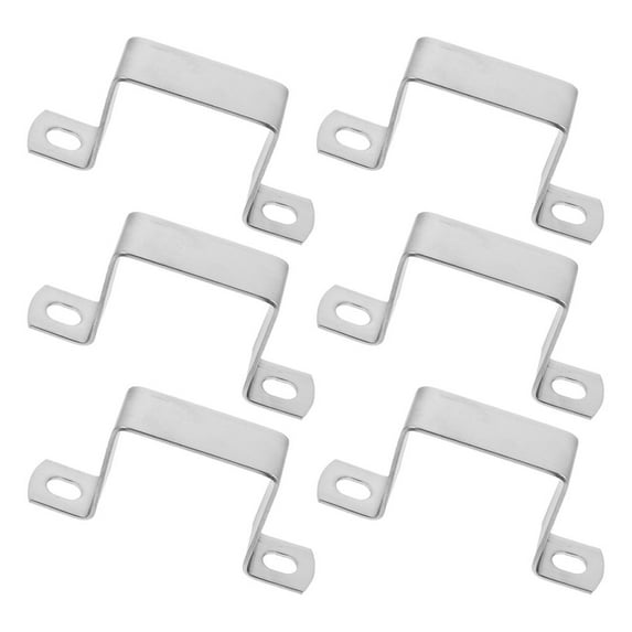Hemoton 6Pcs Pipe Clamp Square Tube Clamp Bracket Tube Mount Clip Pipe ...
