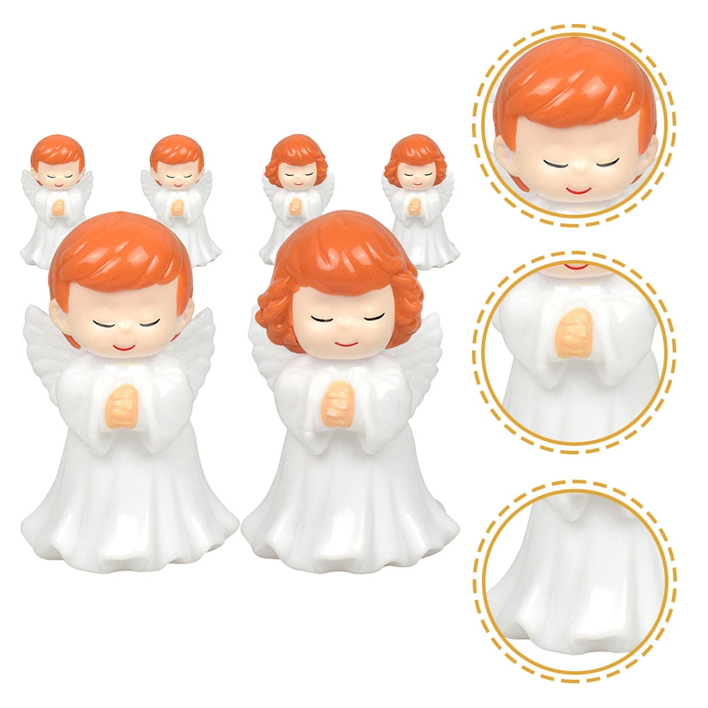 HEMOTON 6Pcs Adorable Small and Light Angel Figurines for Birthday ...