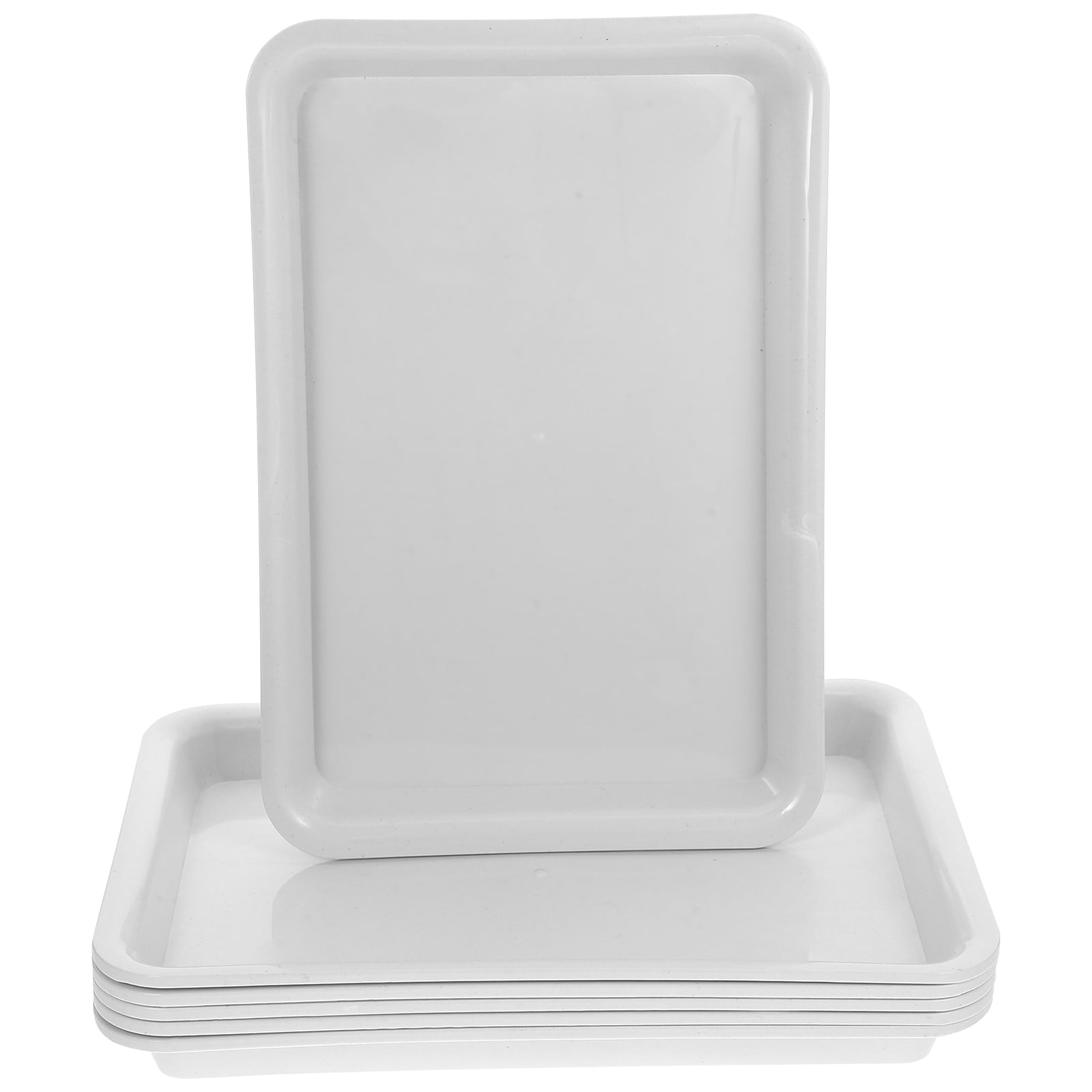 HEMOTON 6Pcs Rectangular Planter Tray Plastic Flower Pot Tray Plant ...