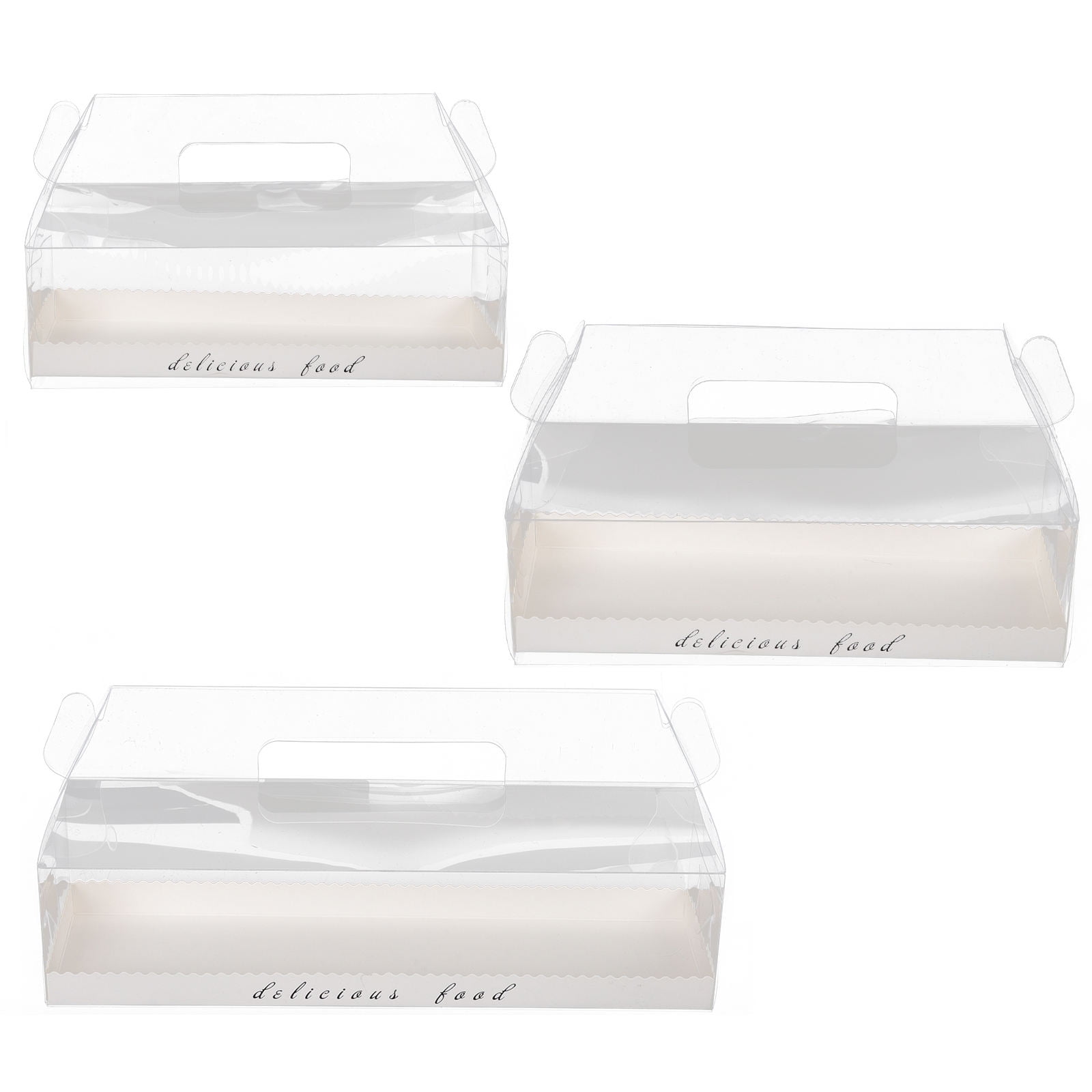 HEMOTON 6pcs Clear Cake Box Transparent Cake Box Portable Biscuits Box ...