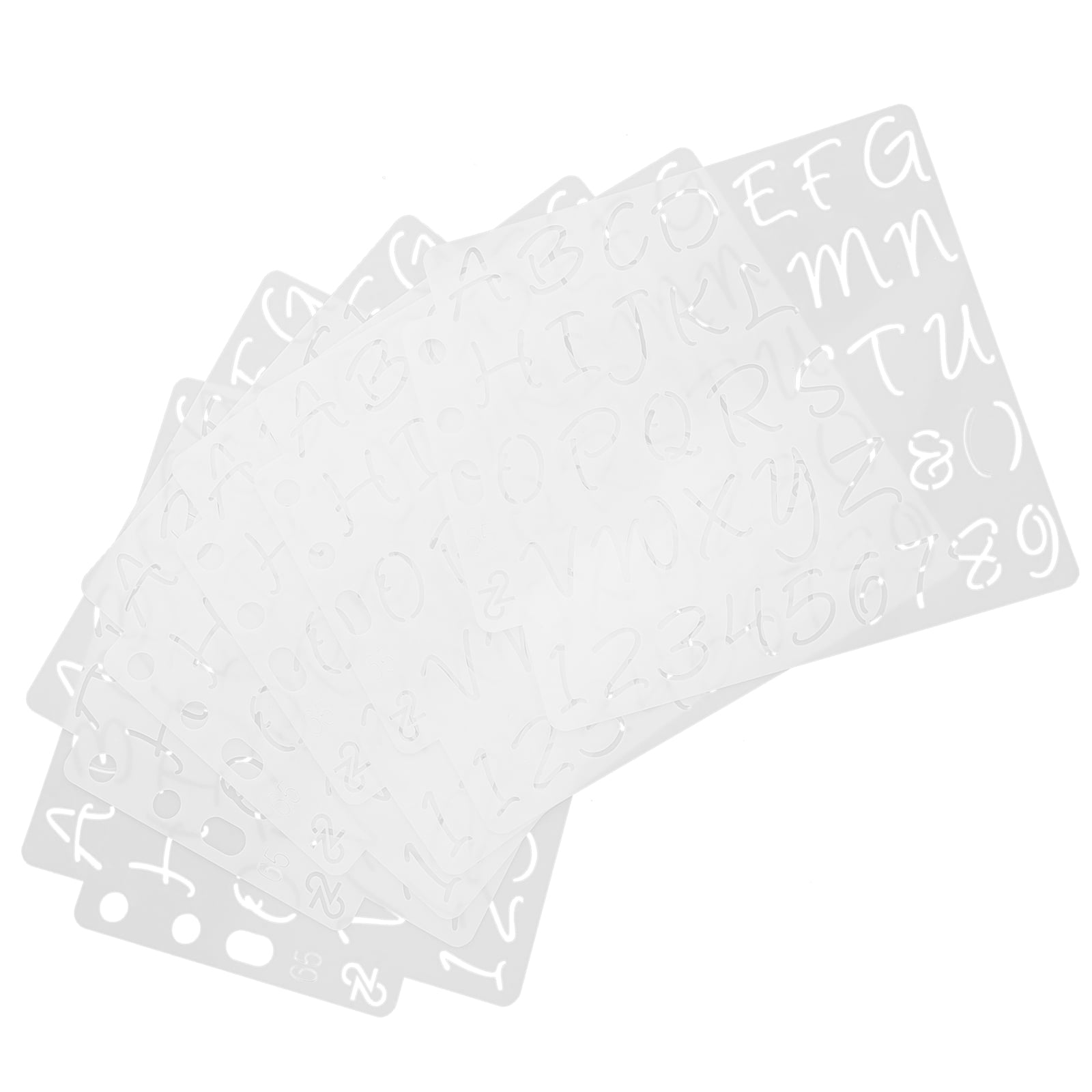 HEMOTON 6pcs Multi-Use Letter And Number Stencils Reusable Plastic ...