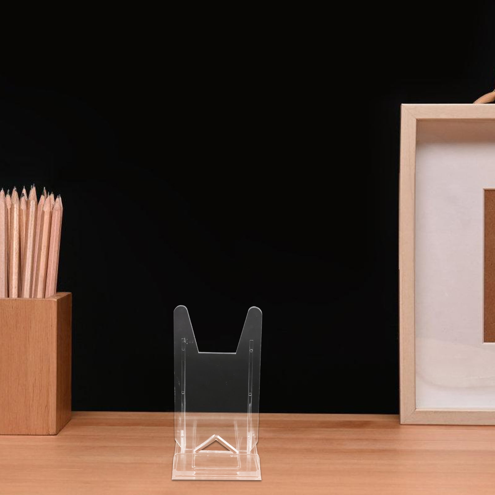 HEMOTON 6pcs Transparent Acrylic Plate Display Stand Multi-Functional ...