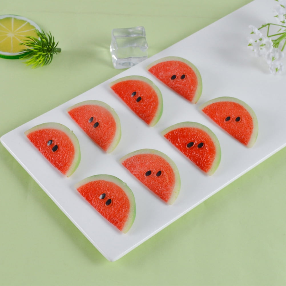 DEEPCRAFF Realistic Watermelon Slices PVC Craft for Decor and ...