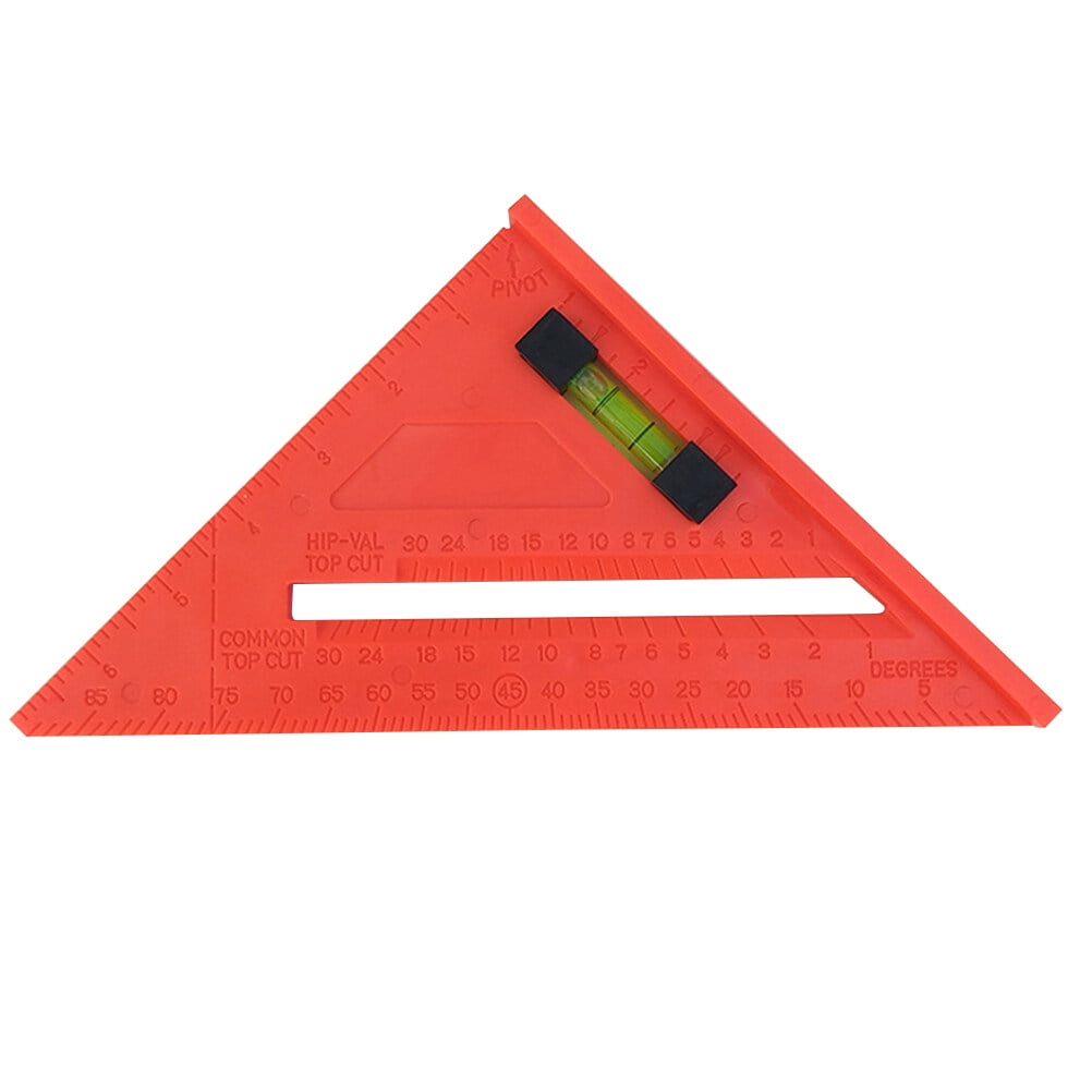 HEMOTON 7 Inch 45 Degree Triangle Ruler for Woodworking Square Angle ...