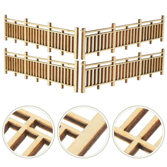 HEMOTON 8 Pcs Micro Landscape Accessories Garden Edging Miniature Fence ...