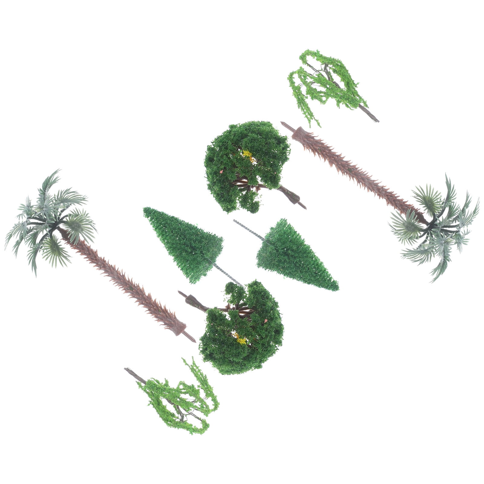 HEMOTON 8 Pcs Mini Simulation Trees for Crafts Artificial Little Micro ...