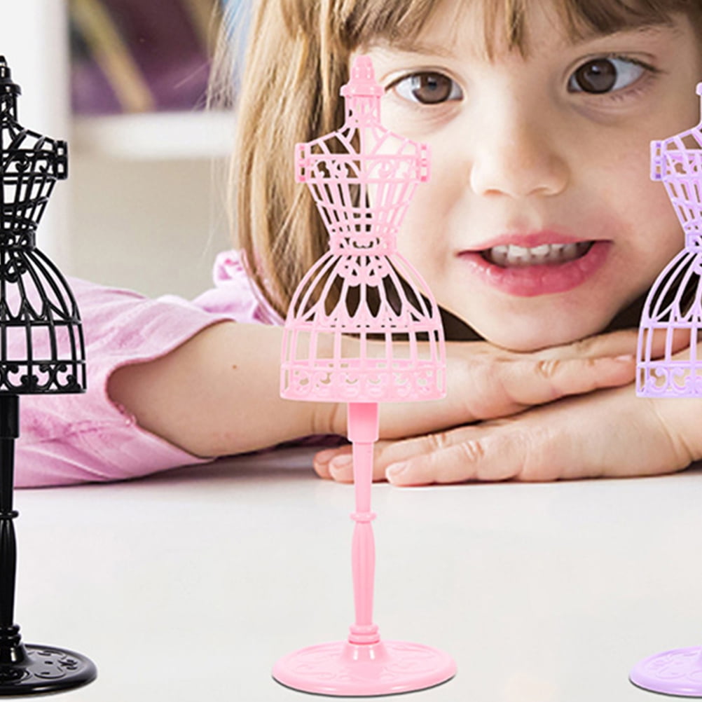 HEMOTON 8pcs White ABS Doll Dress Display Rack for Storage Using with ...