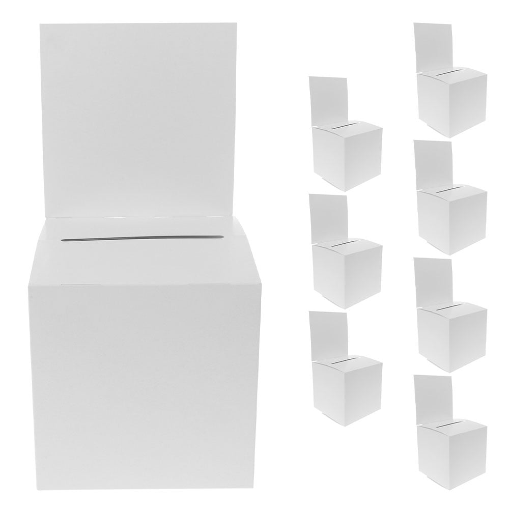 HEMOTON 8 Pcs Raffles Ballot Box Work 30.00X15.00X15.00CM White ...