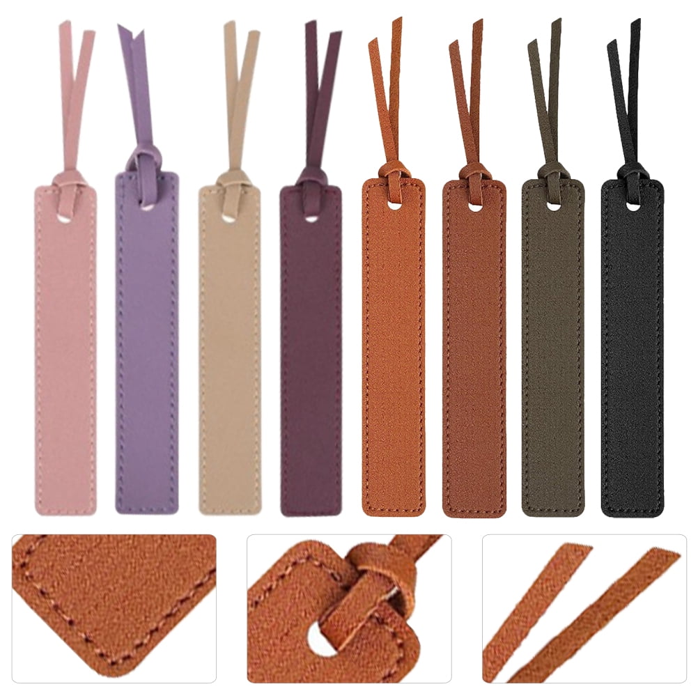 HEMOTON 8 Pcs Teacher Bookmark Book Tabs Leather Bookmark Student 13 ...