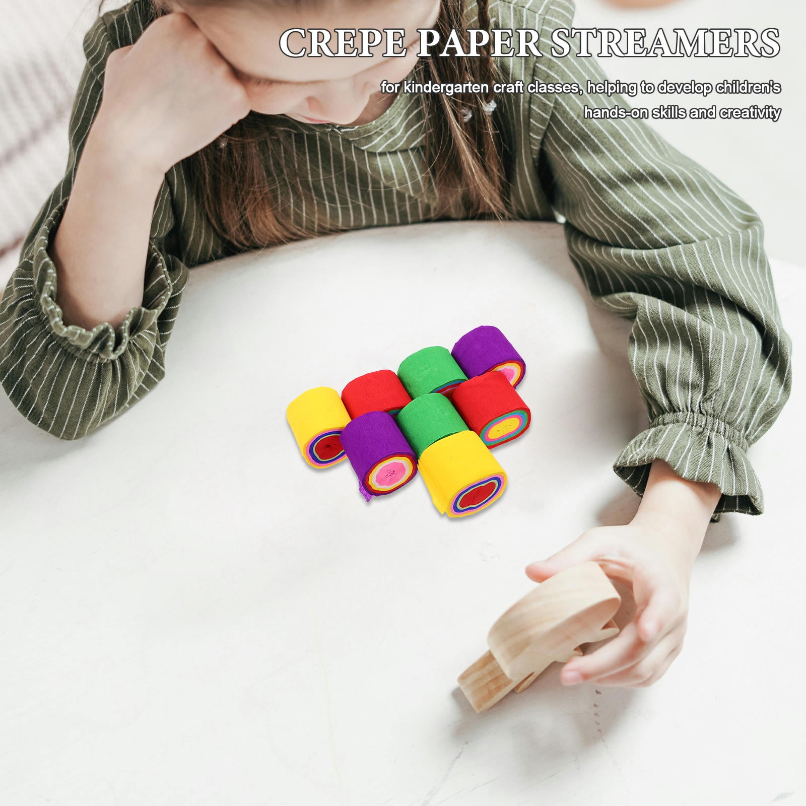 HEMOTON 8 Rolls Party Crepe Paper Streamers Paper Streamers Party ...