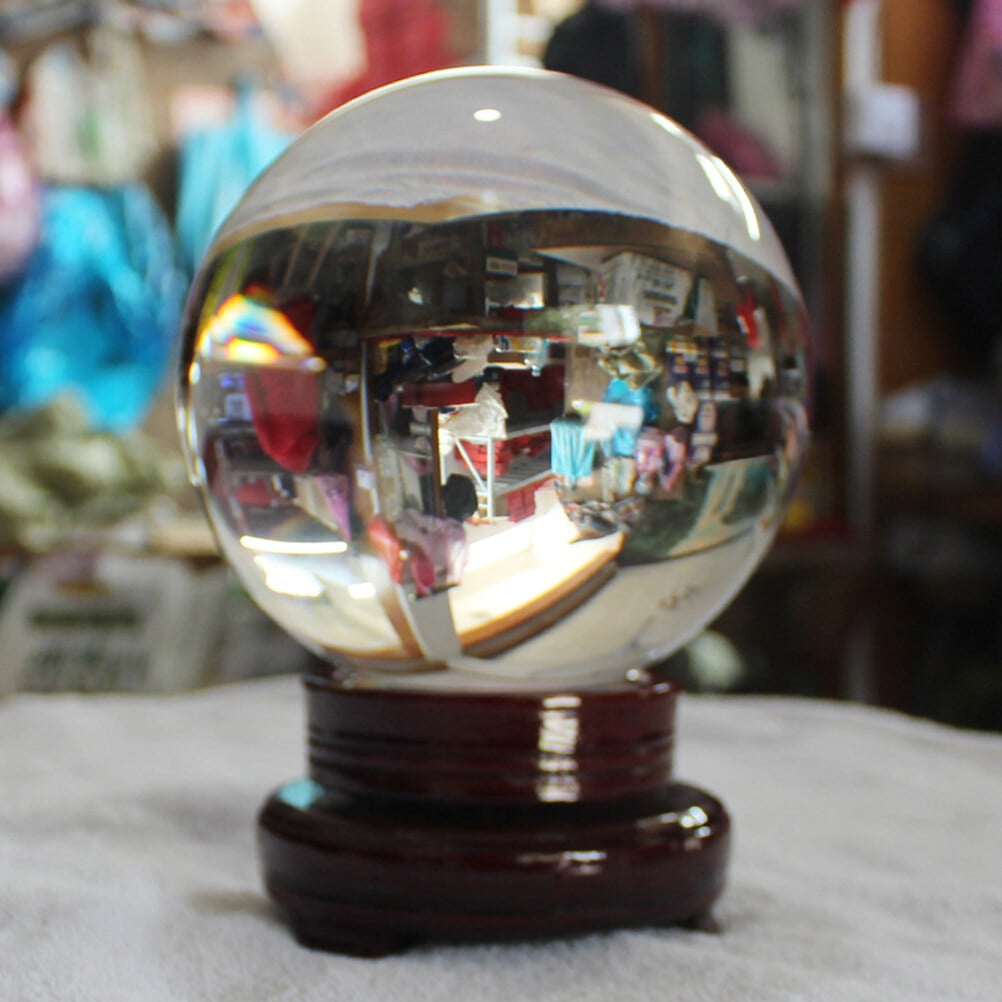 HEMOTON 80 MM Feng Shui Crystal Ball Solid Sphere Topiary Balls Home ...