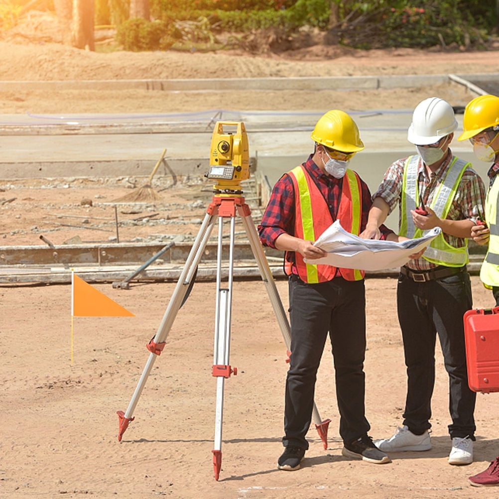 HEMOTON 8Pack Triangular Bamboo Marking Flags for Industrial Sites and ...