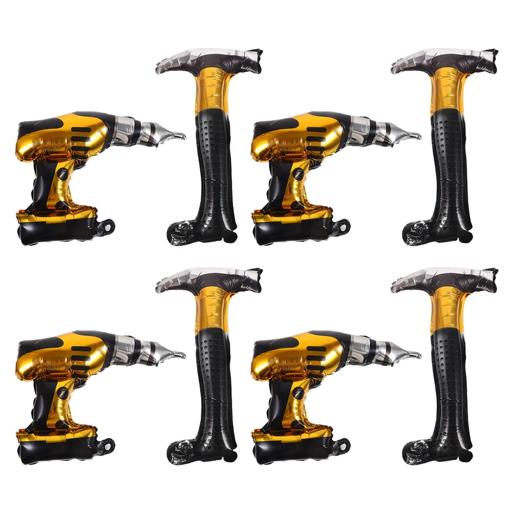 HEMOTON 8Pcs Construction Balloons Hammer Shaped Drill Shaped For Kids ...