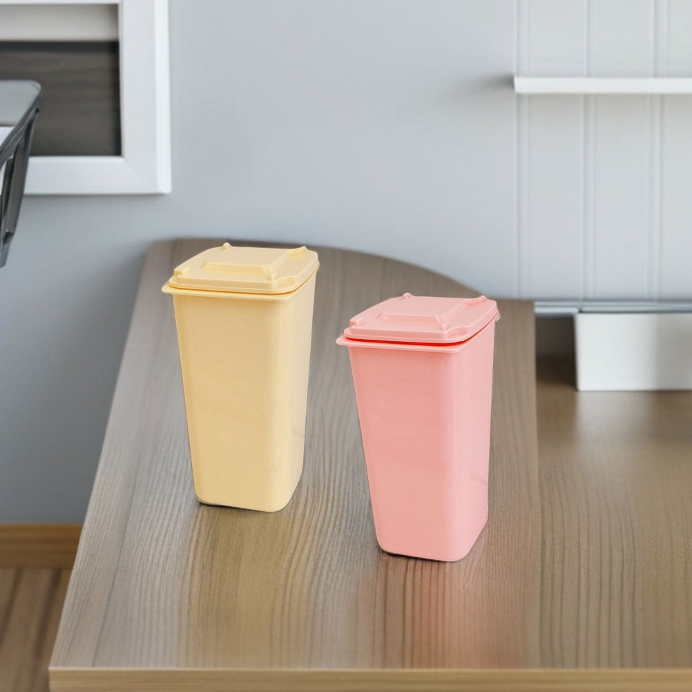 HEMOTON 8pcs Cartoon Mini Trash Can for Office Desk Cute Desktop Waste ...