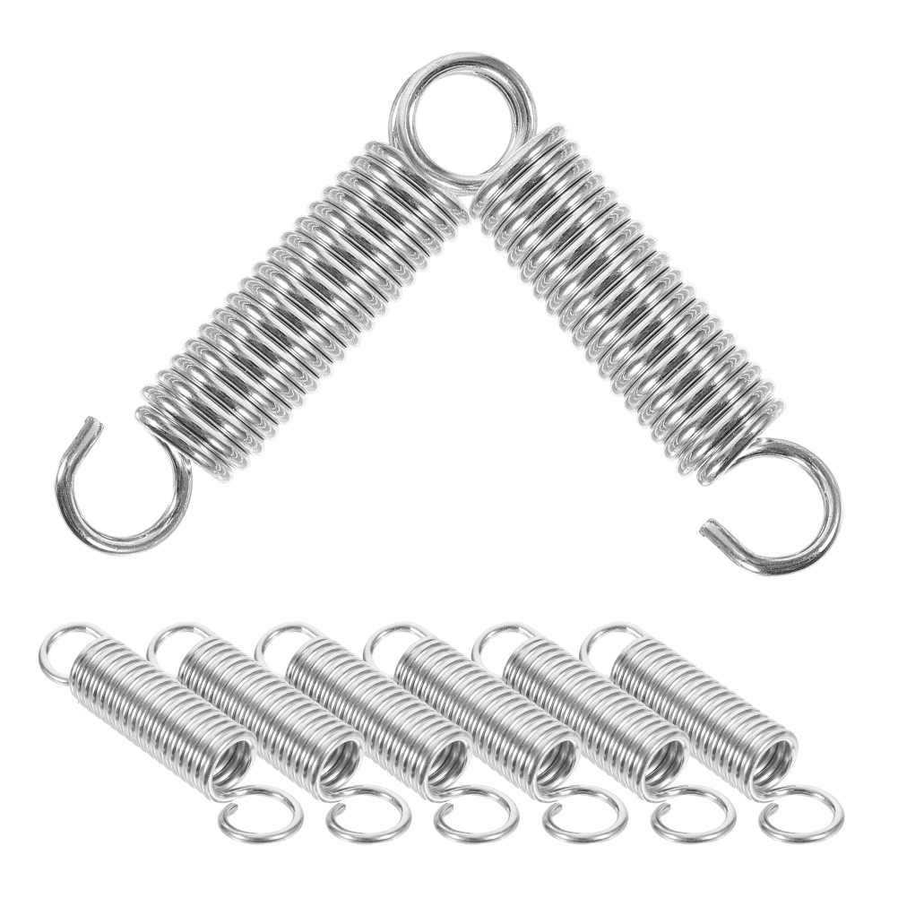 HEMOTON 8pcs Silver Stainless Steel Extension Springs with Hook End for ...