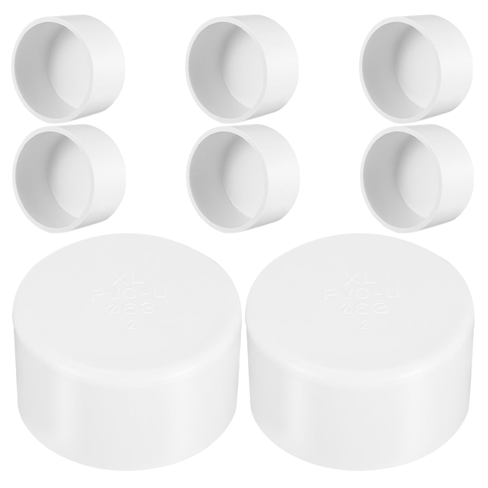 HEMOTON 8pcs Socket Fittings Pvc Pipe End Cap Pvc Fittings Sprinkler ...