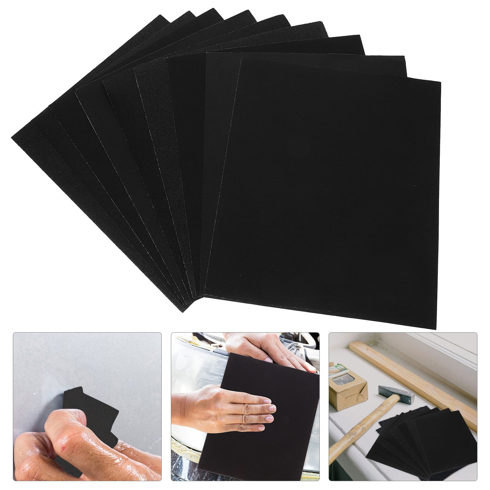 HEMOTON 9 Sheets Water Abrasive Paper Palm Sander Sandpaper Sanding ...
