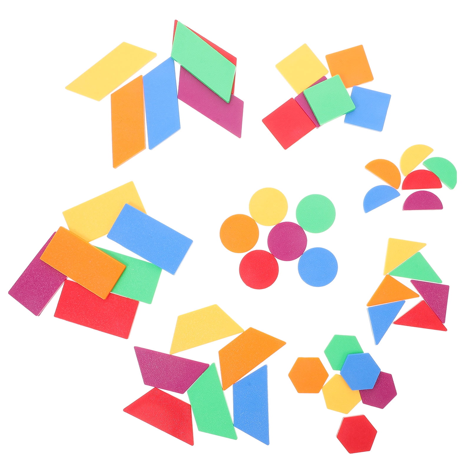 HEMOTON 96pcs Educational Geometric Shapes Puzzle For Kids Shape ...
