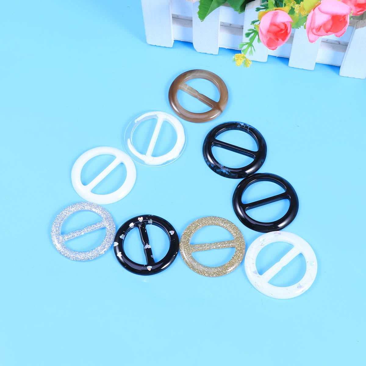 HEMOTON 9pcs Plastic Smoothly Round Shape Elegant Tee Shirt Clips Scarf ...