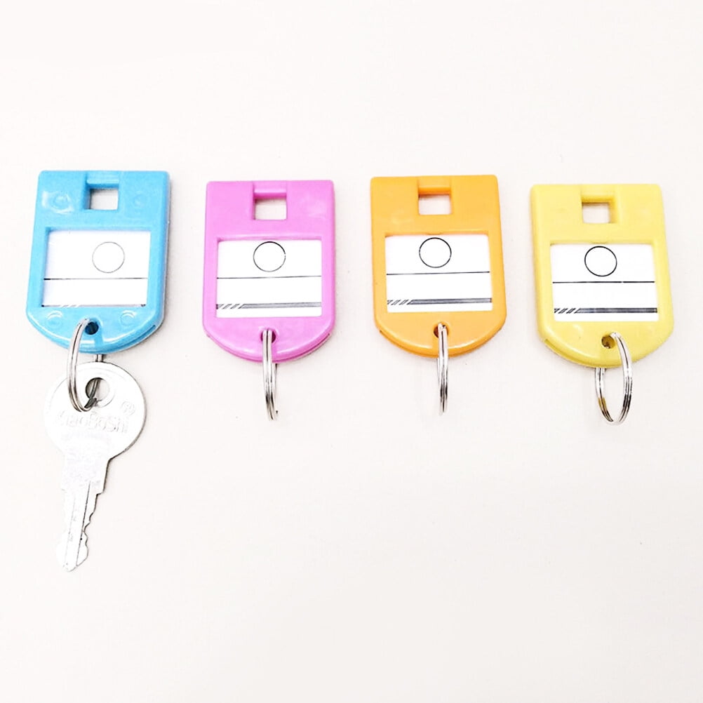 HEMOTON ABS Plastic Key Key Tags with Split Ring Label Window, Tough ...