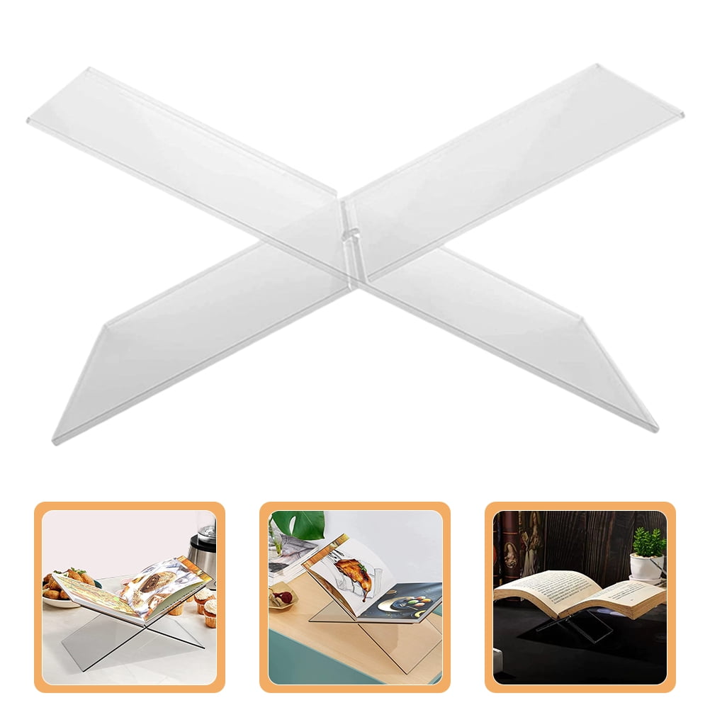 HEMOTON Acrylic Book Stand Kitchen Countertop Cooking Book Holder ...