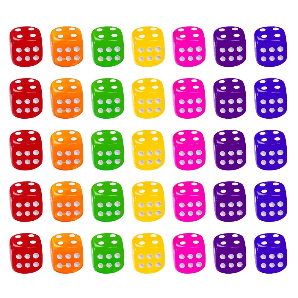 HEMOTON Acrylic Dice Toy for Playing with Assorted Color and Large Dot ...