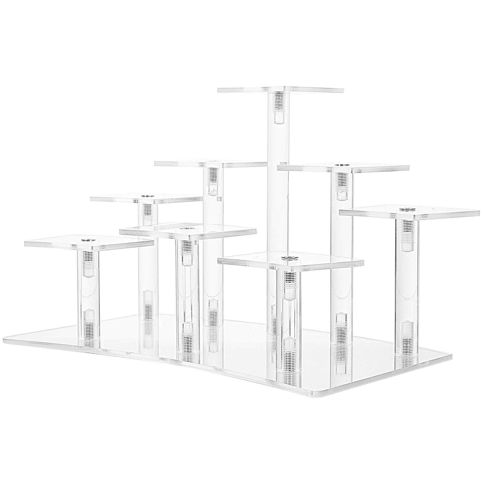 HEMOTON Acrylic Display Stand Riser 1Pcs 8-Step Staircase for Jewelry ...