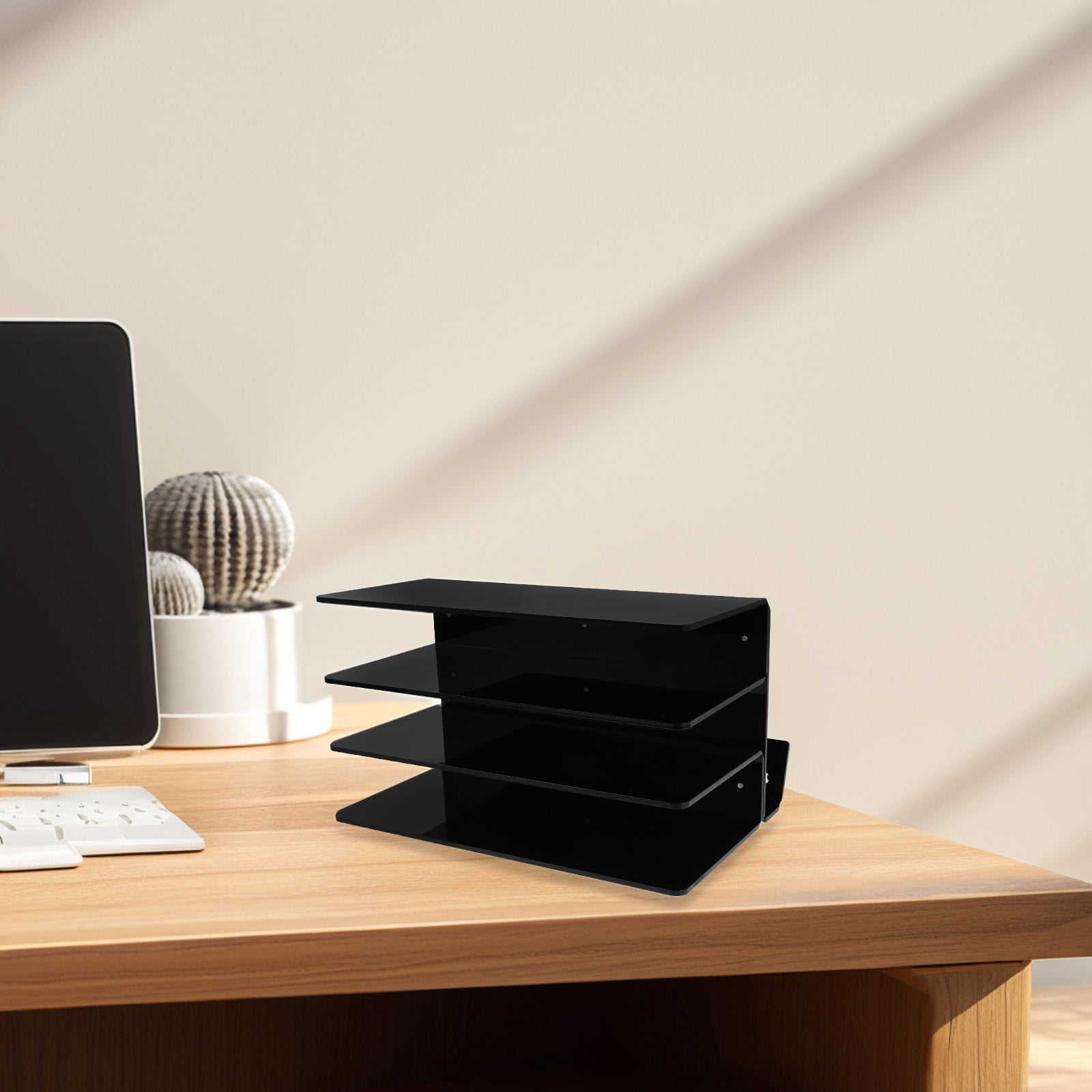 HEMOTON Acrylic Keyboard and Mouse Stand Elevates Keyboard 3 Tier ...